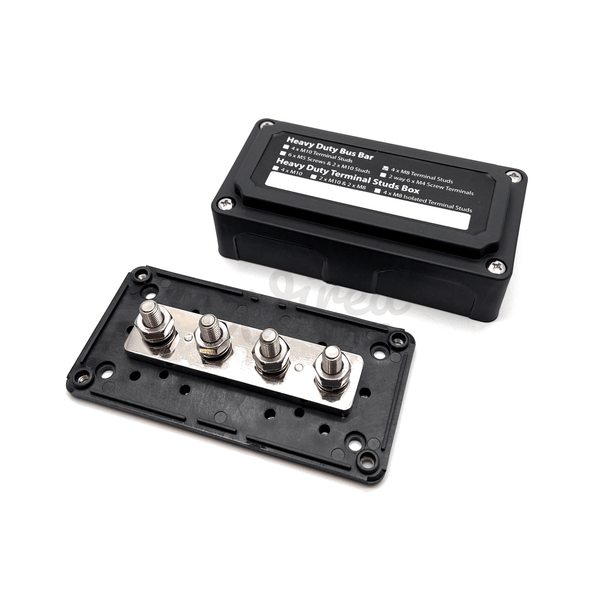 12V 300A AMP Heavy Duty DC Negative Bus Bar - 4 X M8