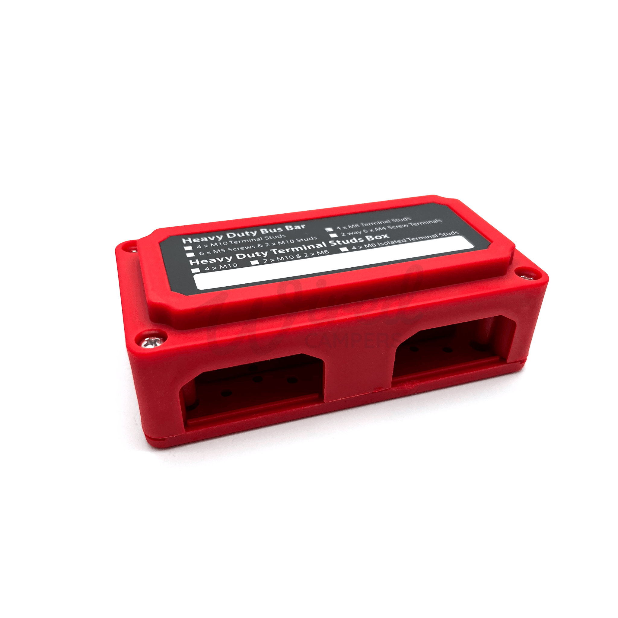 12V 300A AMP Heavy Duty DC Positive Bus Bar - 4 X M8