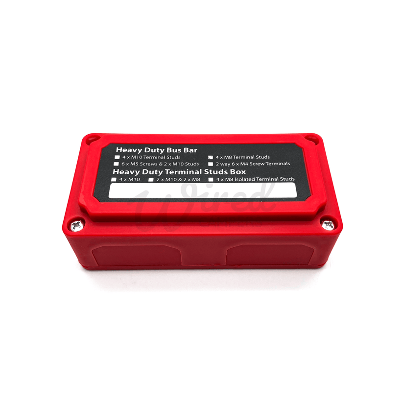 12V 300A AMP Heavy Duty DC Positive Bus Bar - 4 X M8