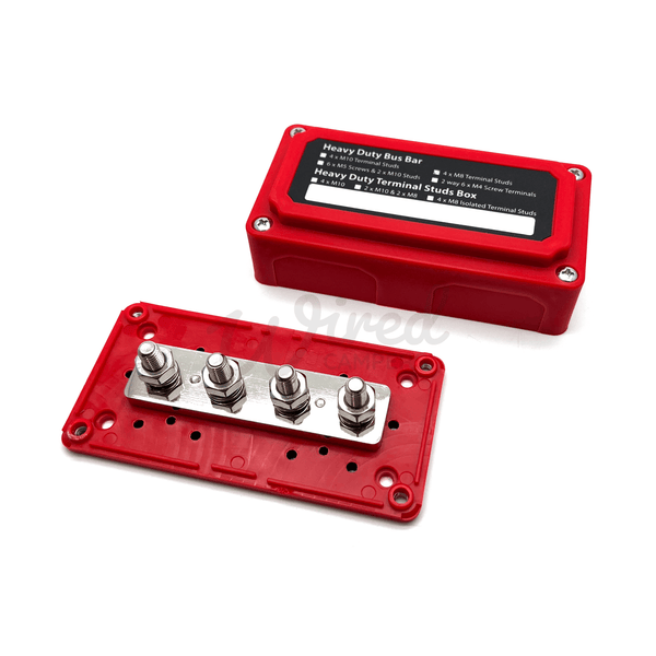 12V 300A AMP Heavy Duty DC Positive Bus Bar - 4 X M8