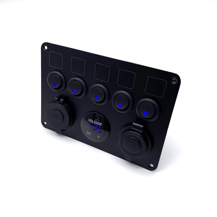 12V Camper Van 5 Way Switched USB/12V Port Control Panel