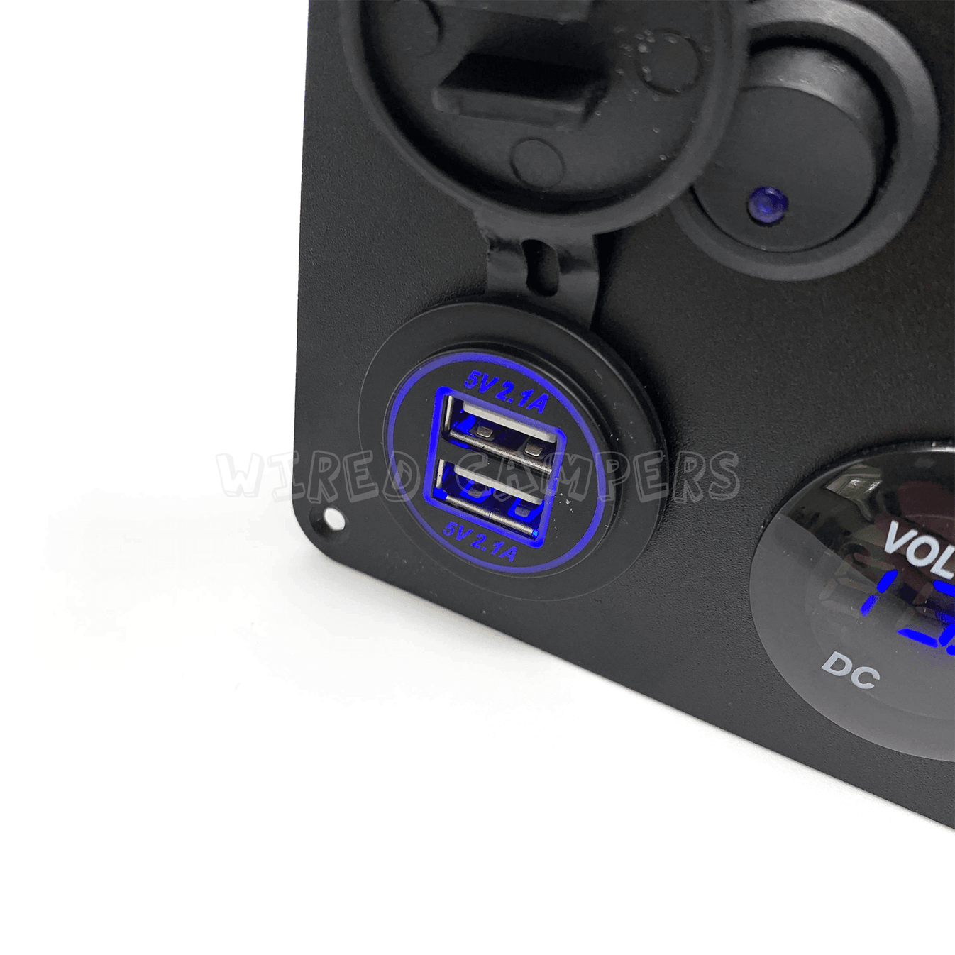 12V Camper Van 5 Way Switched USB/12V Port Control Panel