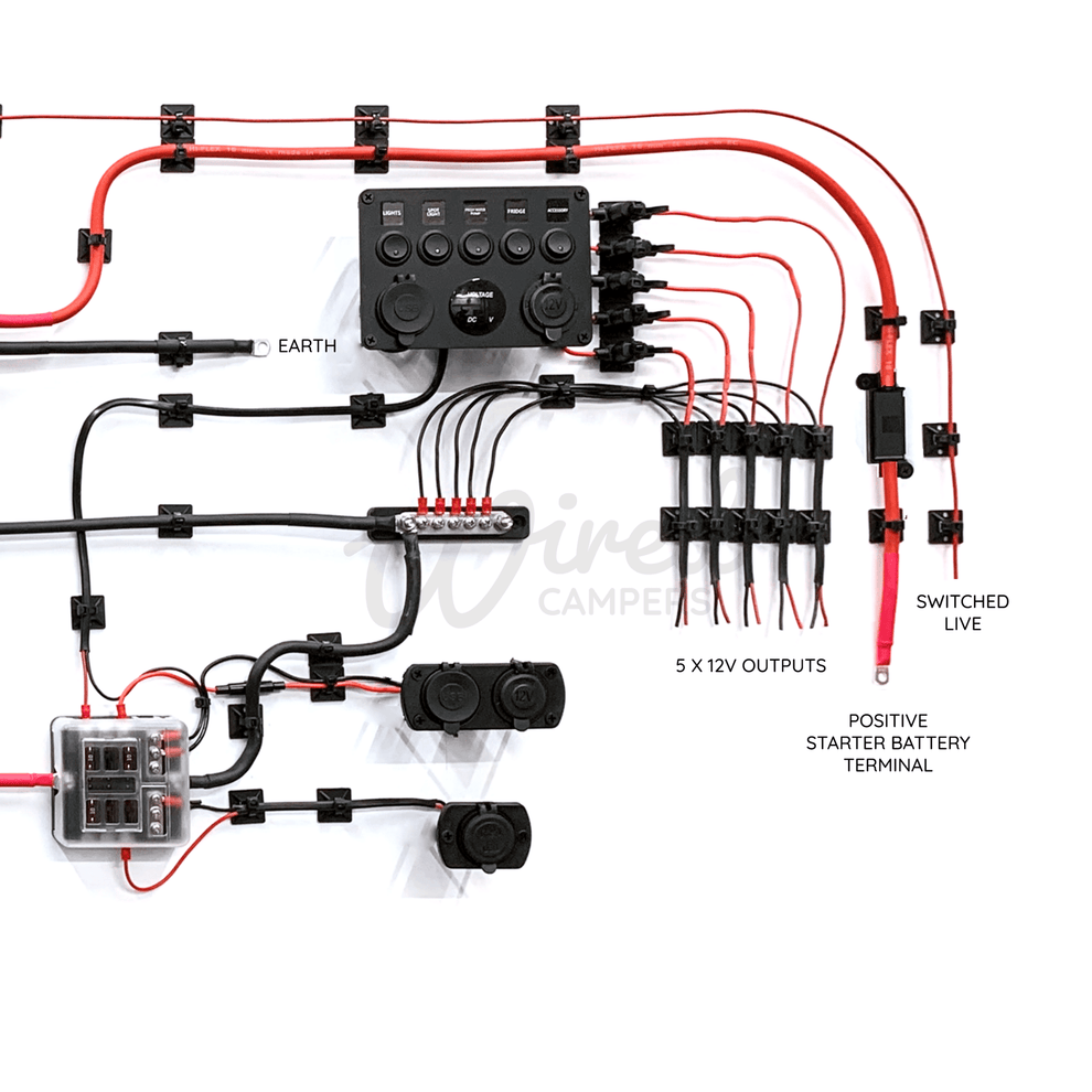 12V DC-DC & 240V Mains Hook Up Complete Camper Van Kit