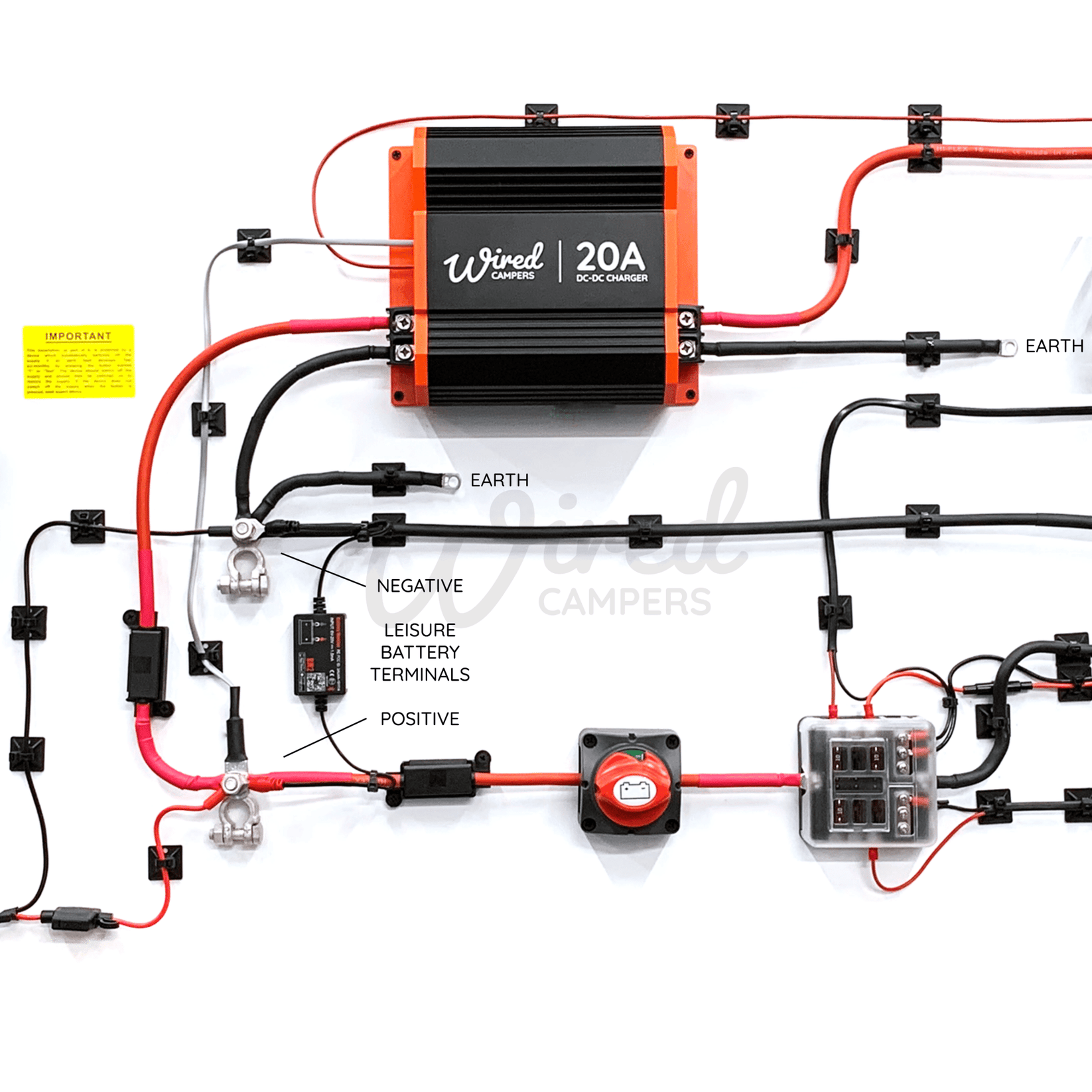 12V DC-DC & 240V Mains Hook Up Complete Camper Van Kit