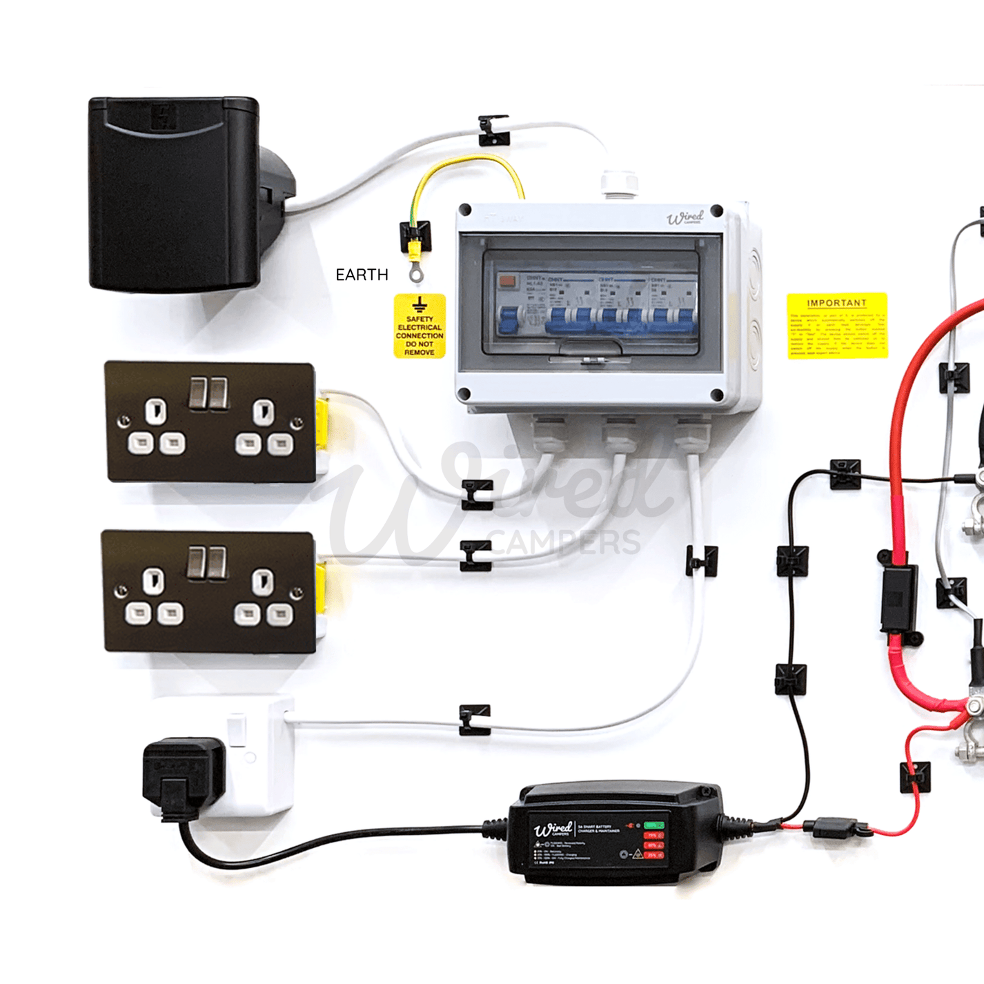 12V DC-DC & 240V Mains Hook Up Complete Camper Van Kit