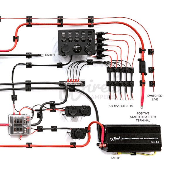 12V DC-DC & 240V & 3000W Inverter Complete Camper Van Kit
