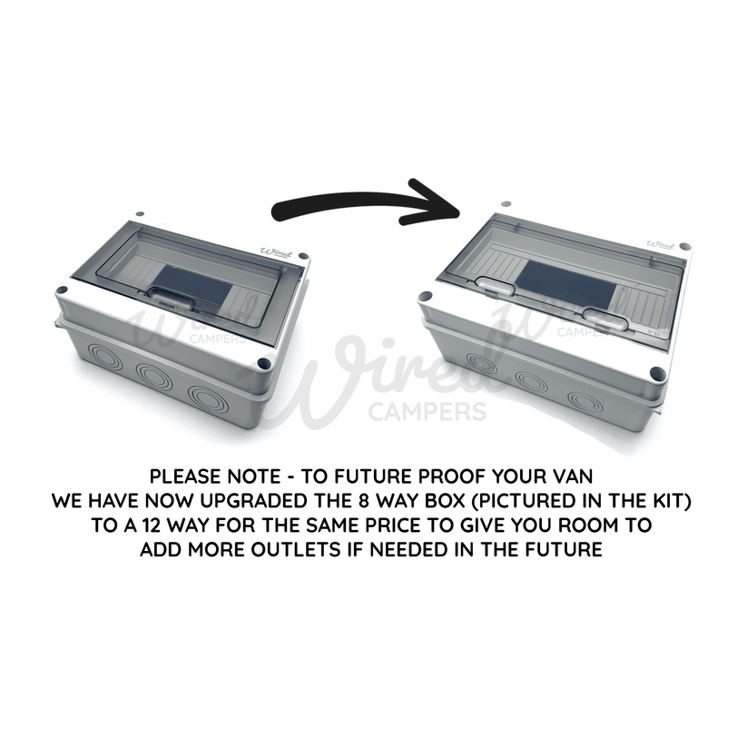 12V DC-DC & 240V Mains Hook Up Complete Camper Van Kit