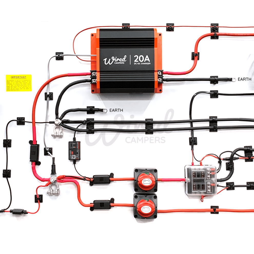 12V DC-DC & 240V & 500W Inverter Complete Camper Van Kit