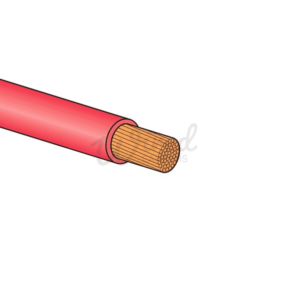 1M/3M/5M/10M - 10mm² 70A Hi-Flex Battery Cable - Red