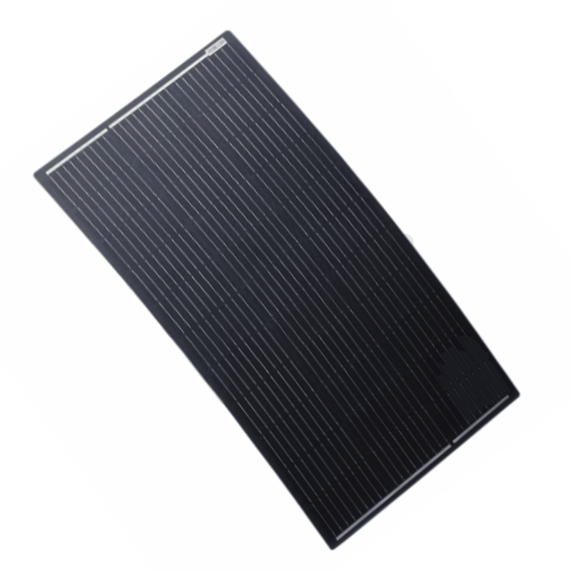 200W Semi Flexible Black Solar Panel - Hidden Junction Box