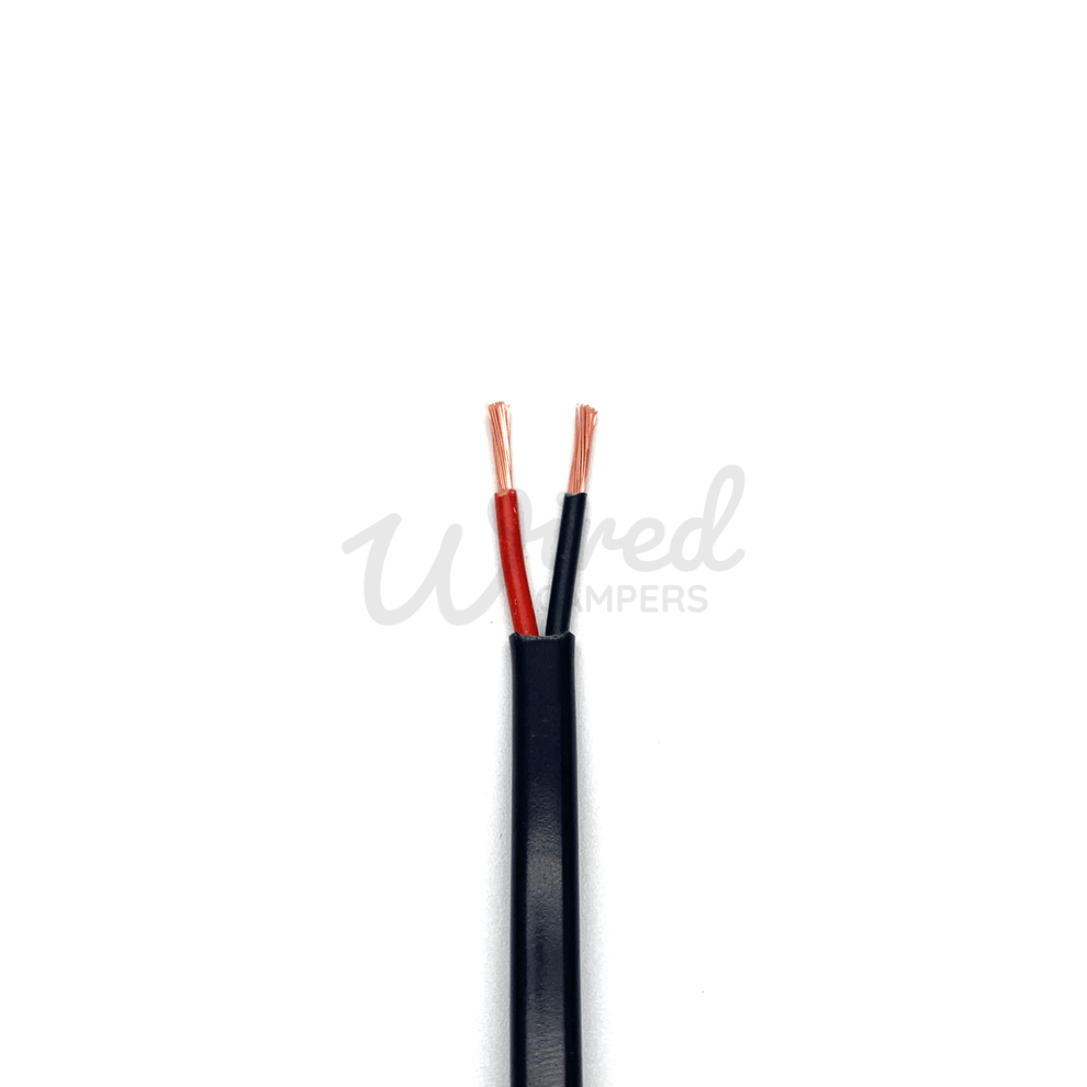 5M/10M/20M/30M - 2.0mm² 25A Thin Wall Twin Core Flat 12V Cable