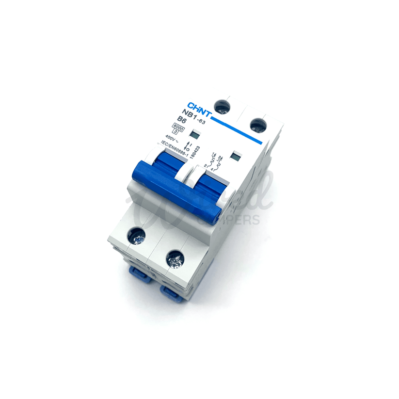 CHINT NB1-63 B6 Double Pole 6A MCB Miniature Circuit Breaker