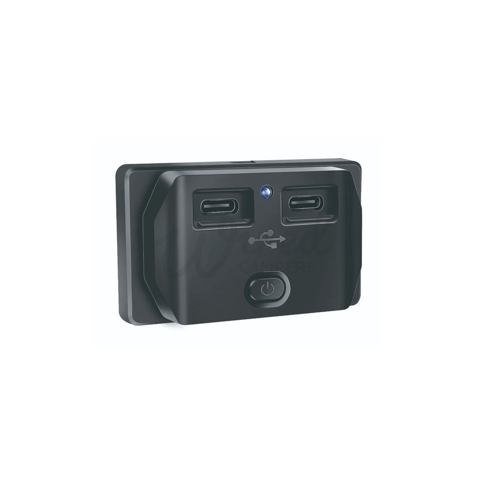 Surface Mounted 2 X Dual USB C PD 30W Port Phone Charger