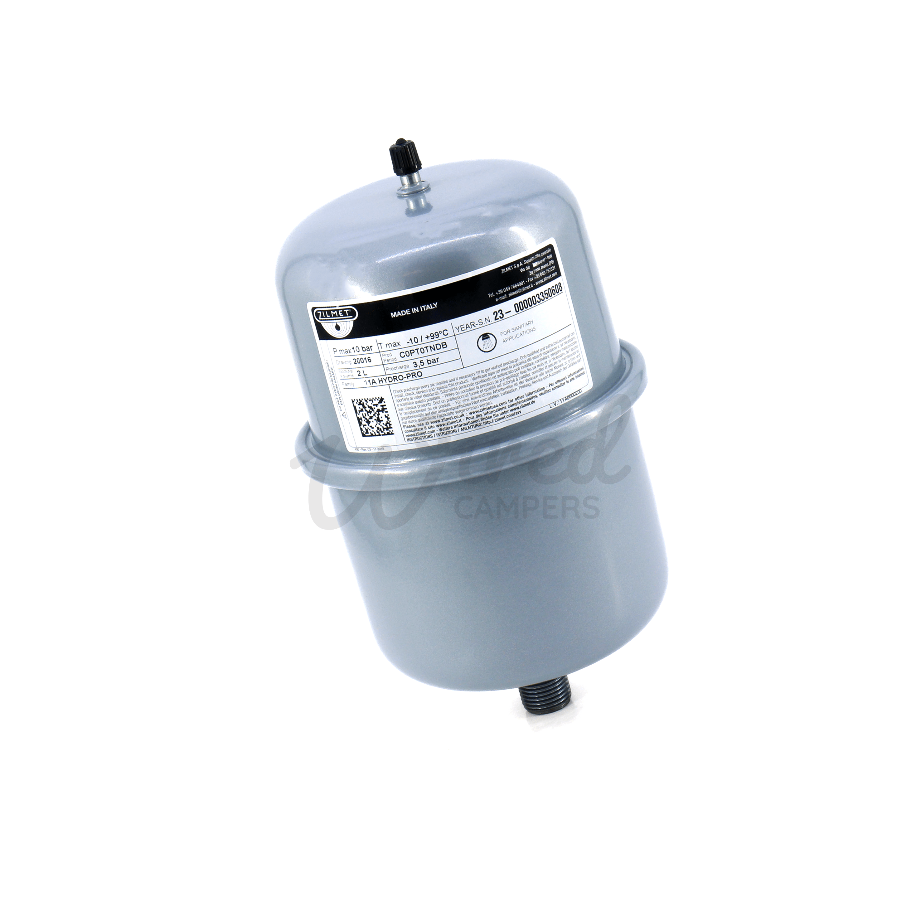 Zilmet 2 Litre Potable Water Expansion Vessel 10 BAR